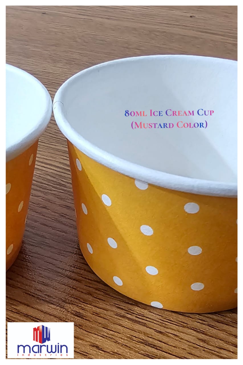 [100pcs/pack] Disposable Ice Cream Scoop Paper Cup (80ml/3oz) | Daraz.pk