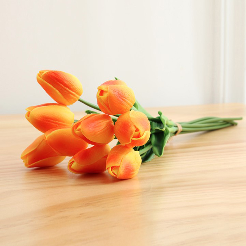 Artificial Tulip Flowers False Fake Bouquet Real Touch Home Wedding ...