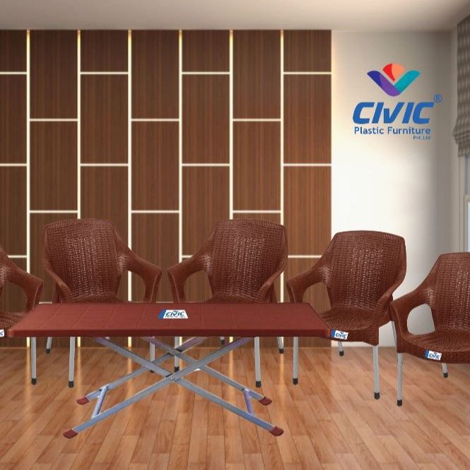 Plastic Chairs 6 and 1 Table set ( 6 Chairs+1 Table ) | Daraz.pk