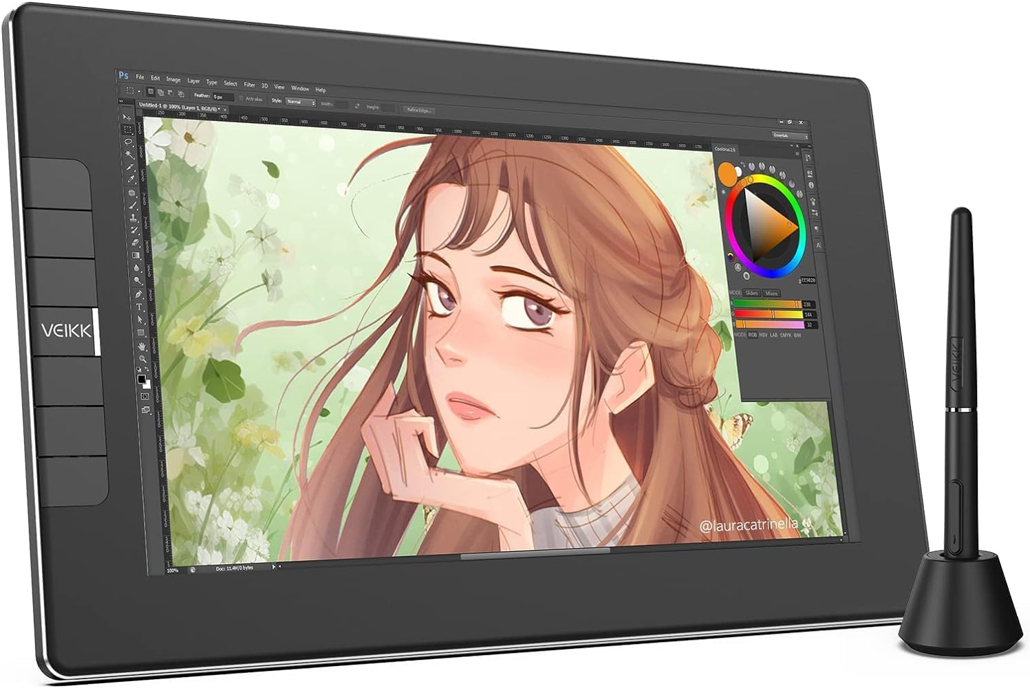 VEIKK VK1200 V2 Drawing Tablet with Screen 11.6 Inch Full-Laminated ...