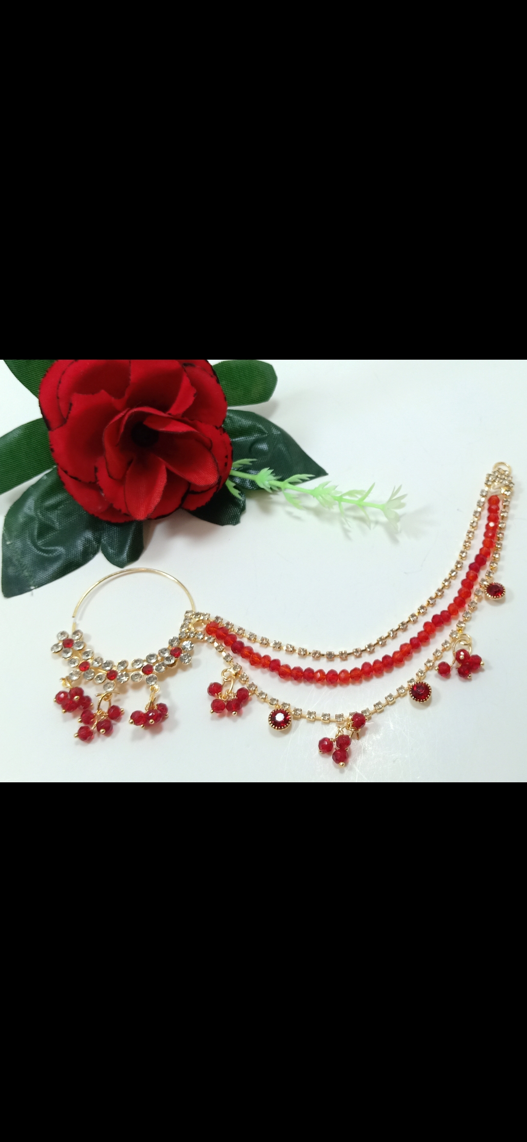 Karachi Collection Latest Desine Nath 3 Line Chain Nose Ring Bridal ...