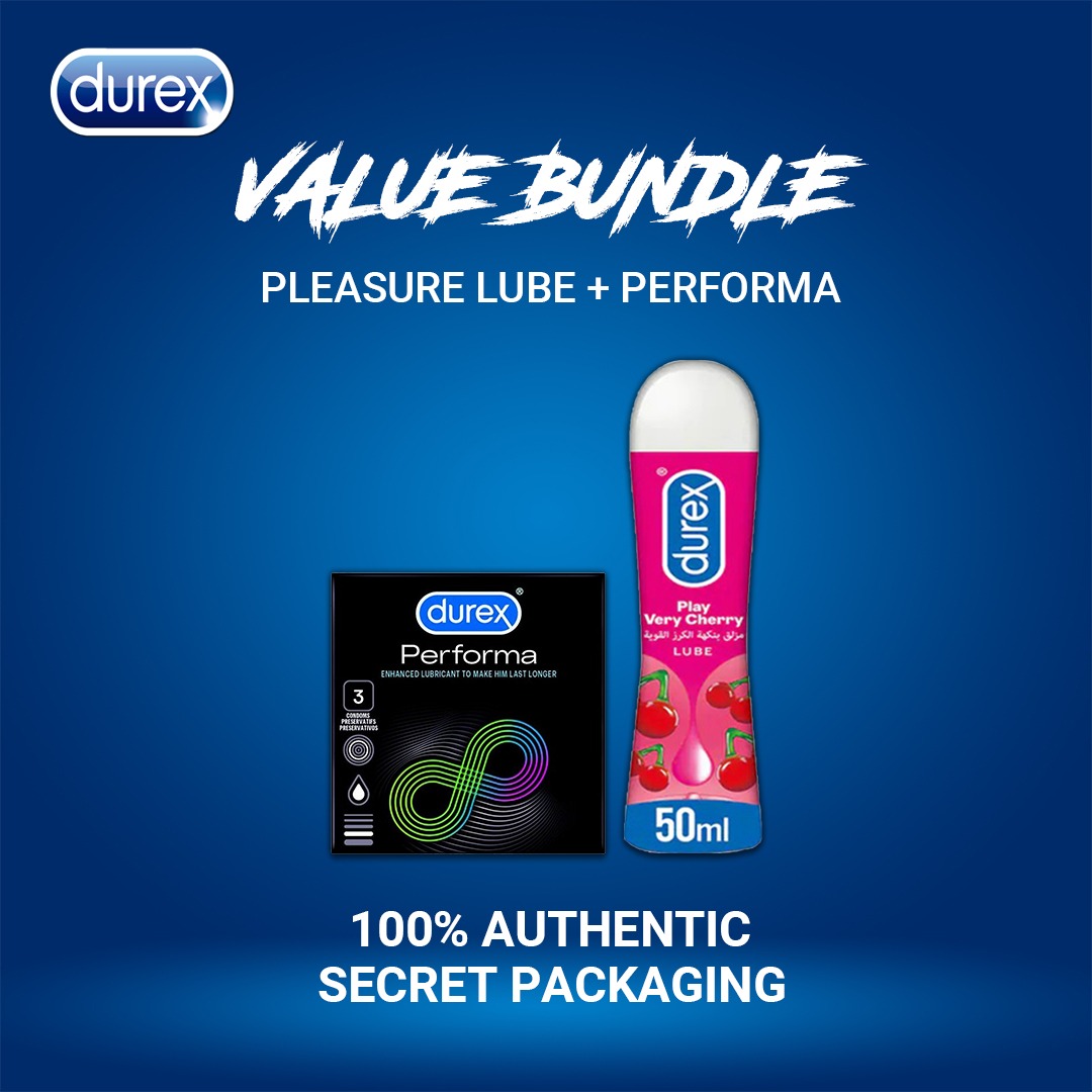 Durex Pack of 2 - Durex Performa 3s, cherry lube gel 50ml | Daraz.pk
