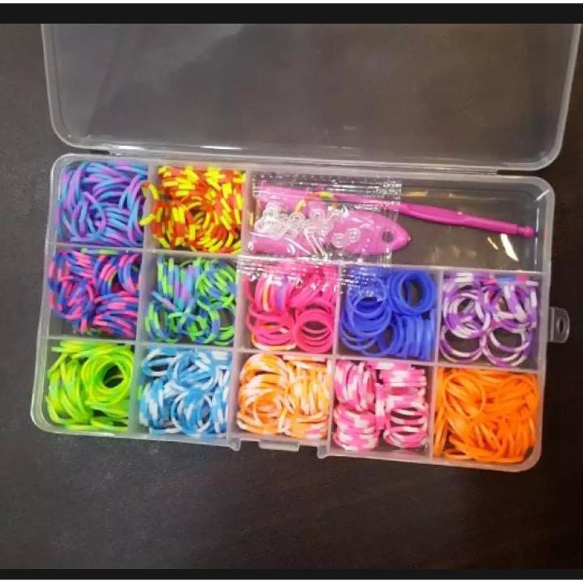 Square Shape Loom Bands/Rubber Bands With S Clips (Multi Color) by KA ...
