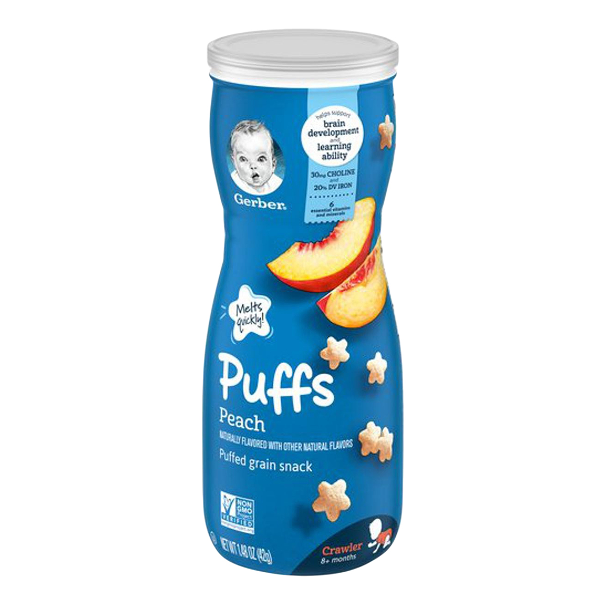 GERBER® PUFFS, Peach, Baby Snacks, 42 g, 42 GR | Daraz.pk