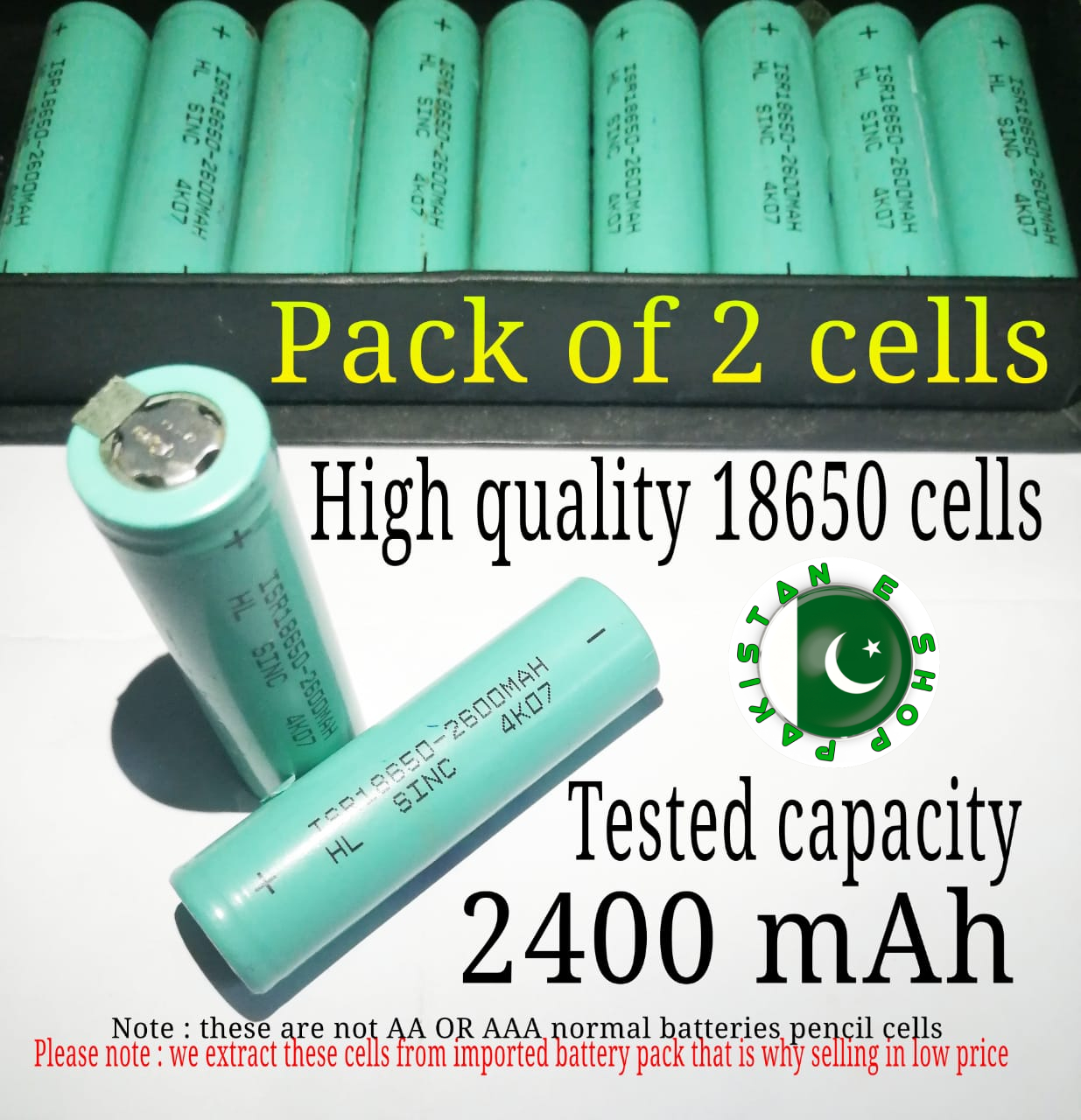 18650 2400mAh lithium ion cell 18650 battery cell recycled ICR 18650 ...