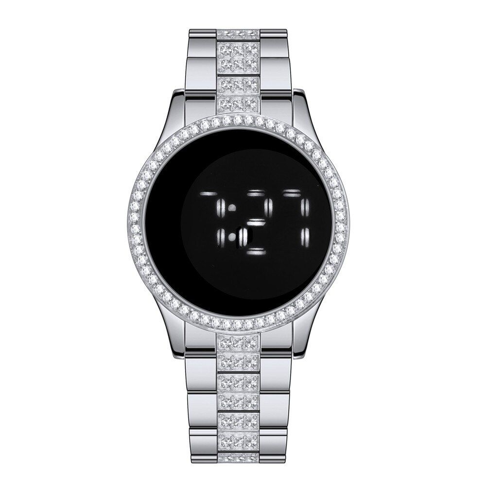 Luxury Touch Screen LED Digital Watch Women Watches Diamond Casuals ...