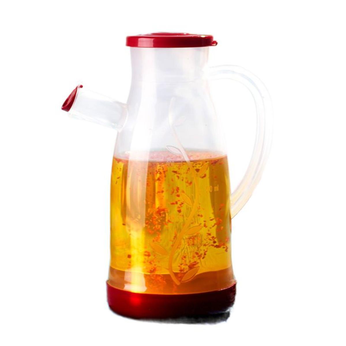Plastic Oil Jug (1000 ml) | Liquid Container for Oil with Measuring ...