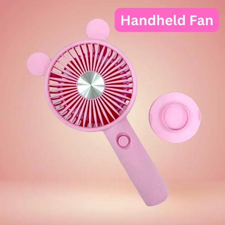 Rechargeable Portable Handy Fan with Adorable Bear Ears and 3-Speed ...