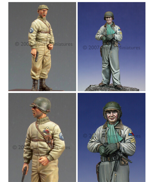Resin soldiers 1 to 35 World War II US military model soldiers 2 people ...