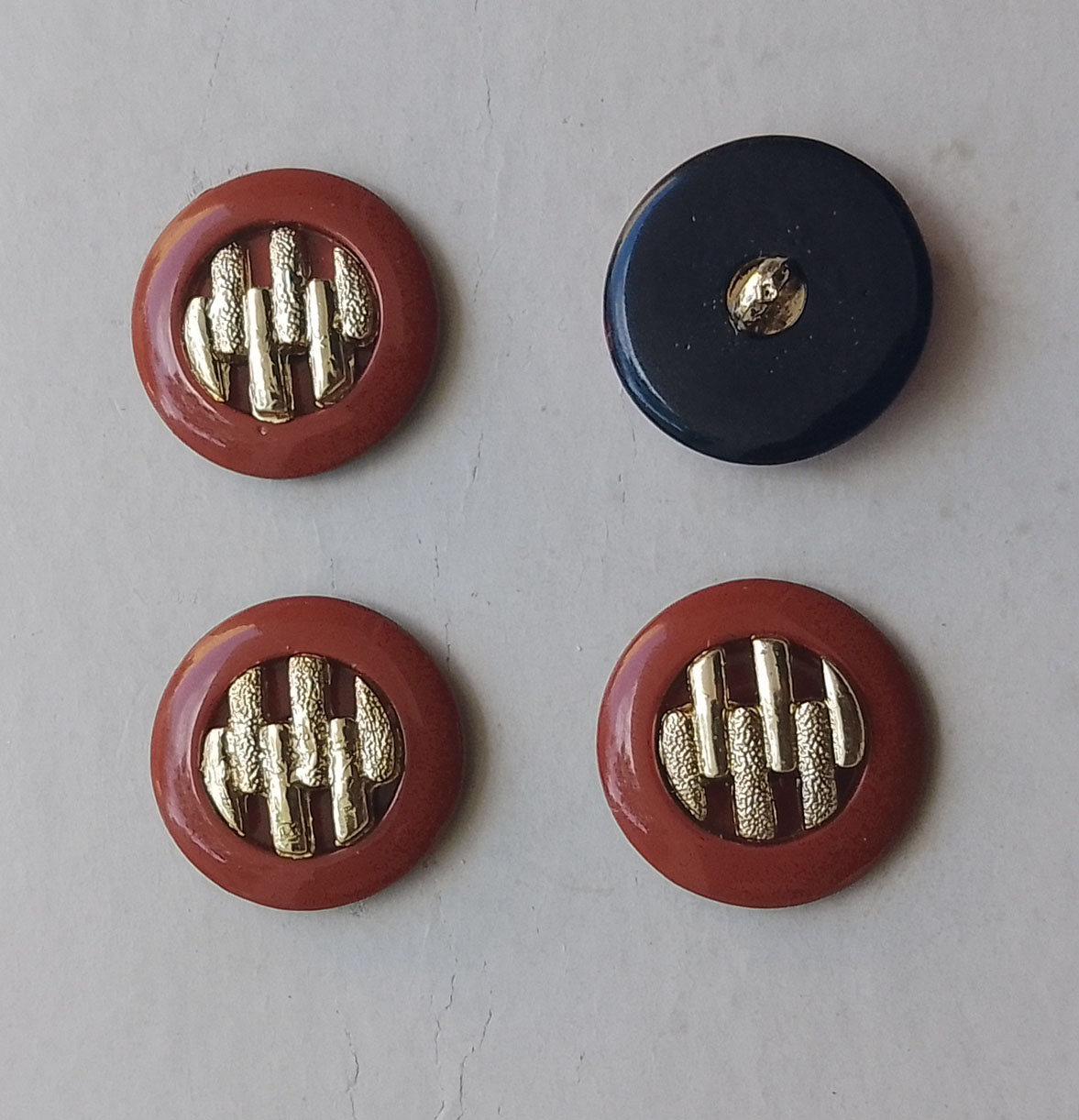 4-Piece Fancy Gold Decorated Buttons | Fancy Buttons for Men/Women ...