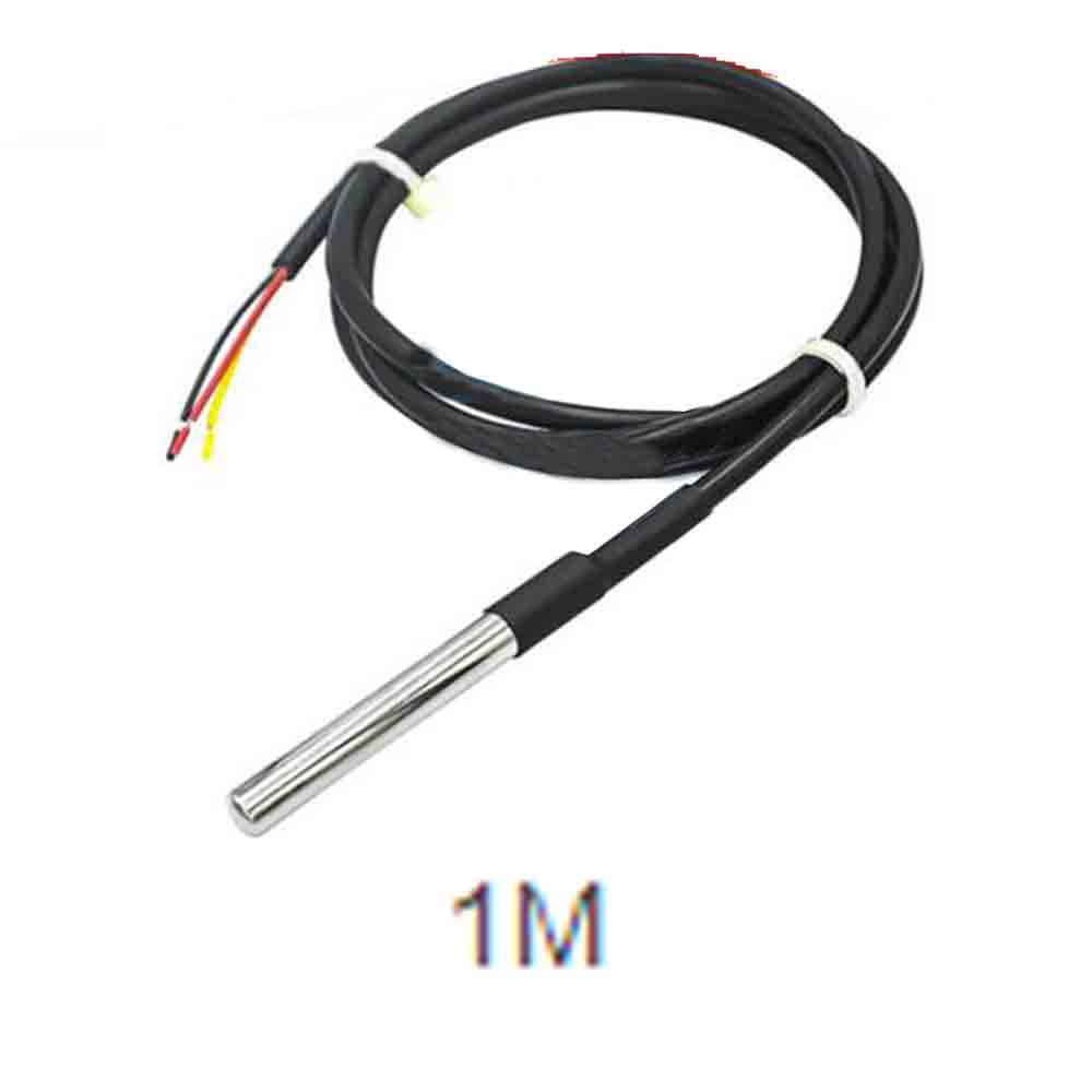 1M 2M 3M DS1820 Stainless steel package Waterproof DS18b20 temperature ...