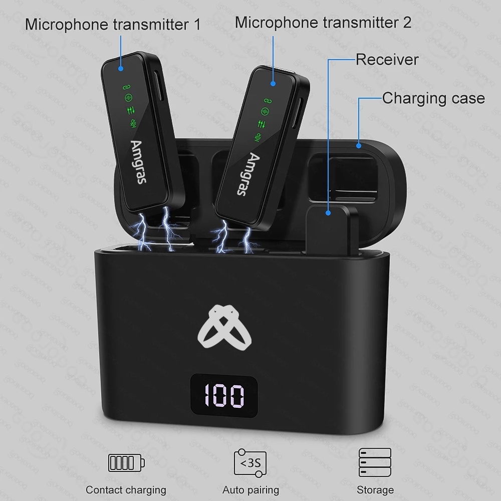 Amgras SoundMeta Ⅲ Active Noise Cancellation ANC Wireless Microphone ...