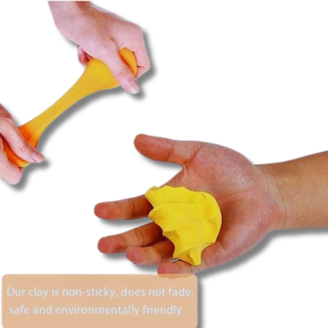 12 Colors Air Dry Fomic Play Dough – Light Polymer Clay for Kids with ...