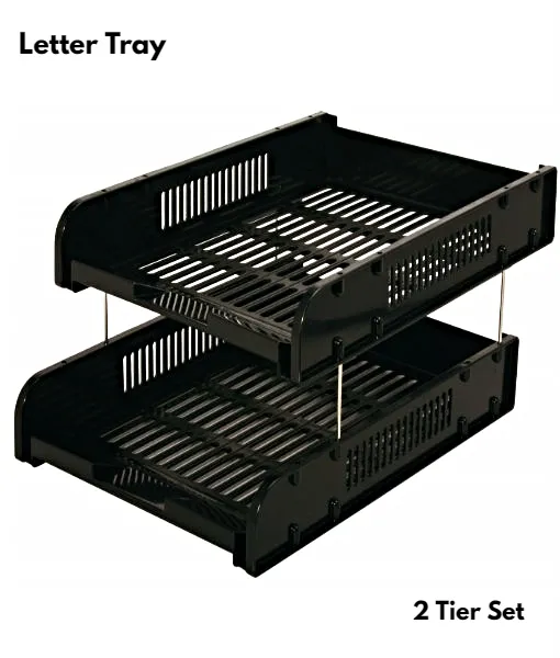 2-Layer Plastic Letter Tray | Document Organizer File Tray | A4 Size ...