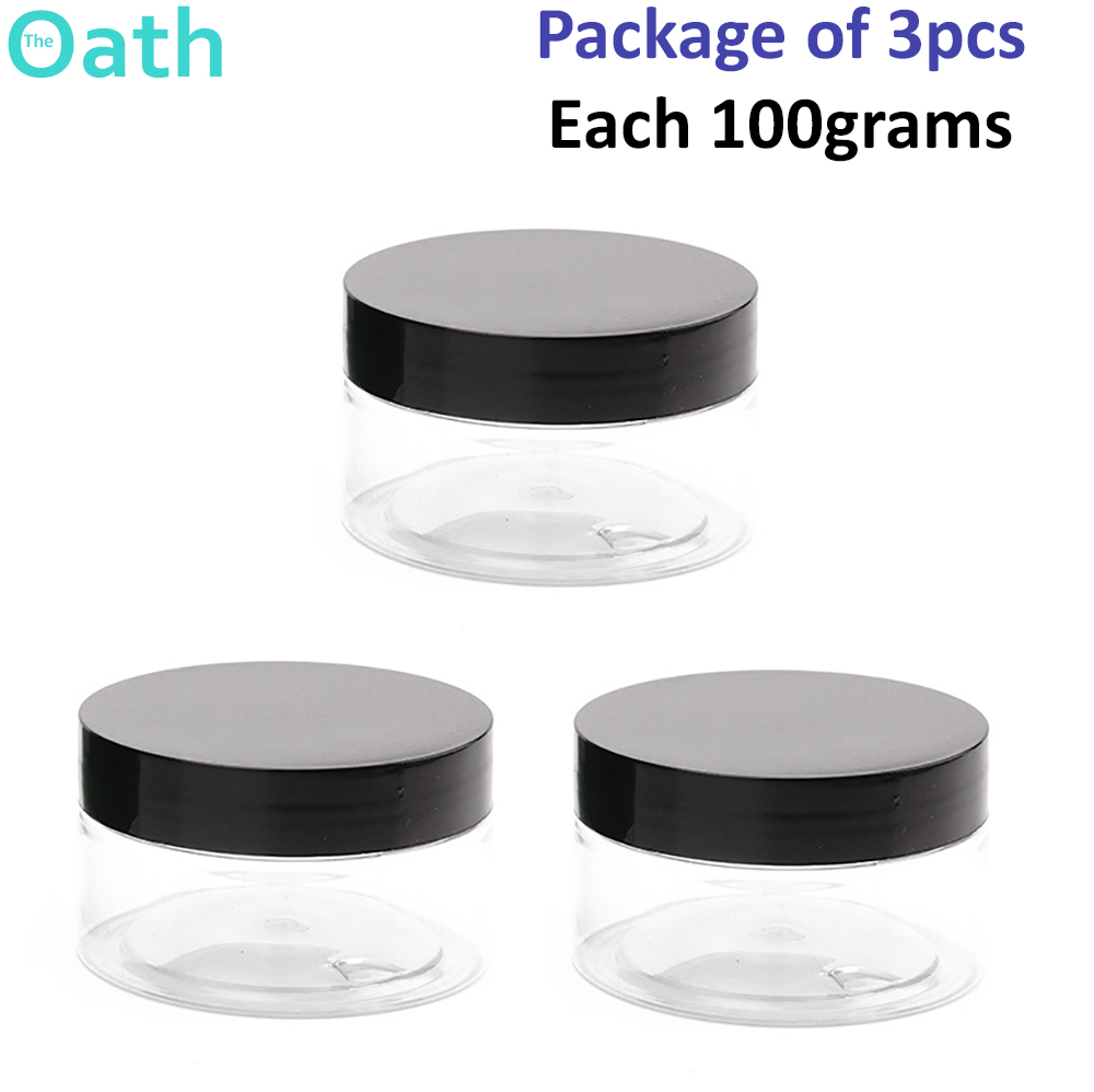 3pcs 100grams Empty Cosmetic Containers with Lid for Creams, Lotions ...