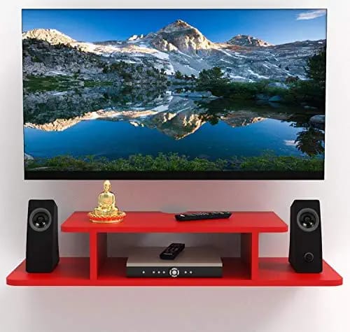 Led tv shelf Wall mounted Lcd racks Wall Mounted Media Console Floating ...