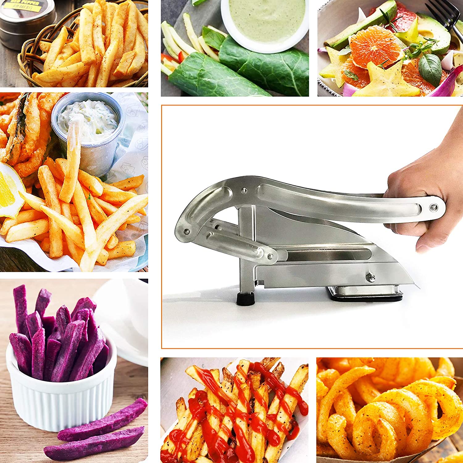 Buy Stainless Steel Potato Chips Cutter Potato Chipper Onion Chipper ...