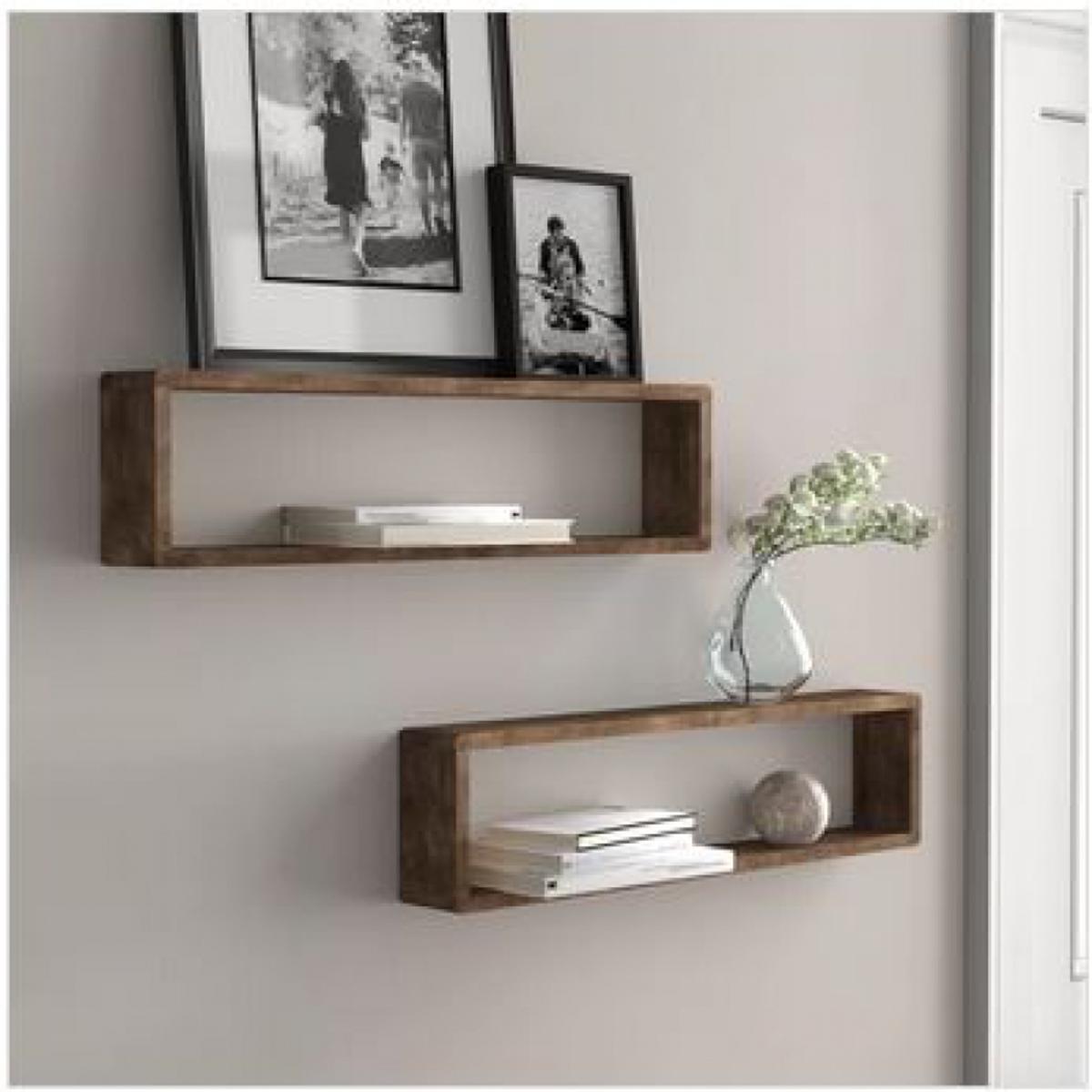 Wall mounted Box shelf Rectangular Shape Book Shelves Wall hanging ...