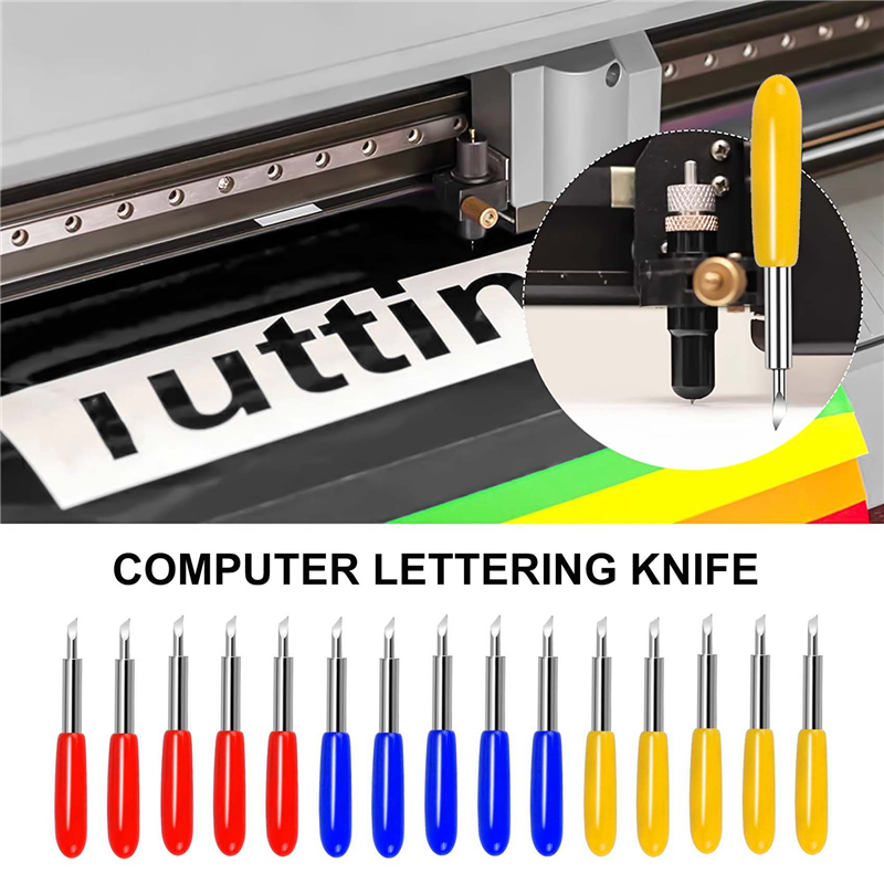 16Pc 30/45/60 Degrees Mimaki Cricut Cutting Plotter Vinyl Cutter Blades ...
