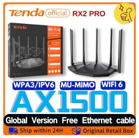 Tenda WIFI6 Router AX1500 Gigabit Wireless Router Signal Amplifier Dual ...