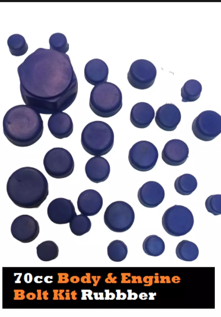 Honda 70 Rubber Bolt Cover Kit Engine & Body Frame For All Honda Bikes ...