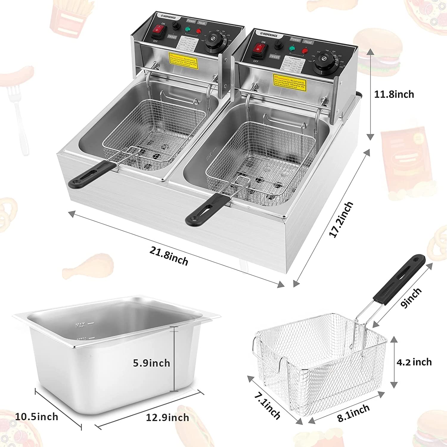 Professional Commercial Electric 12L Deep fryer | Daraz.pk