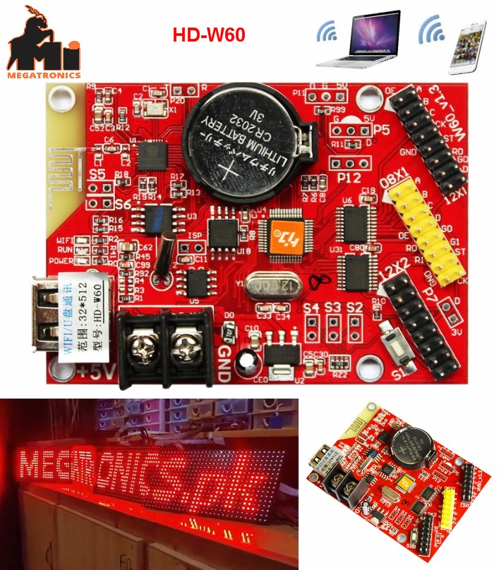 HD-W60 LED Control Card with Wifi wifi LED controller card | Daraz.pk