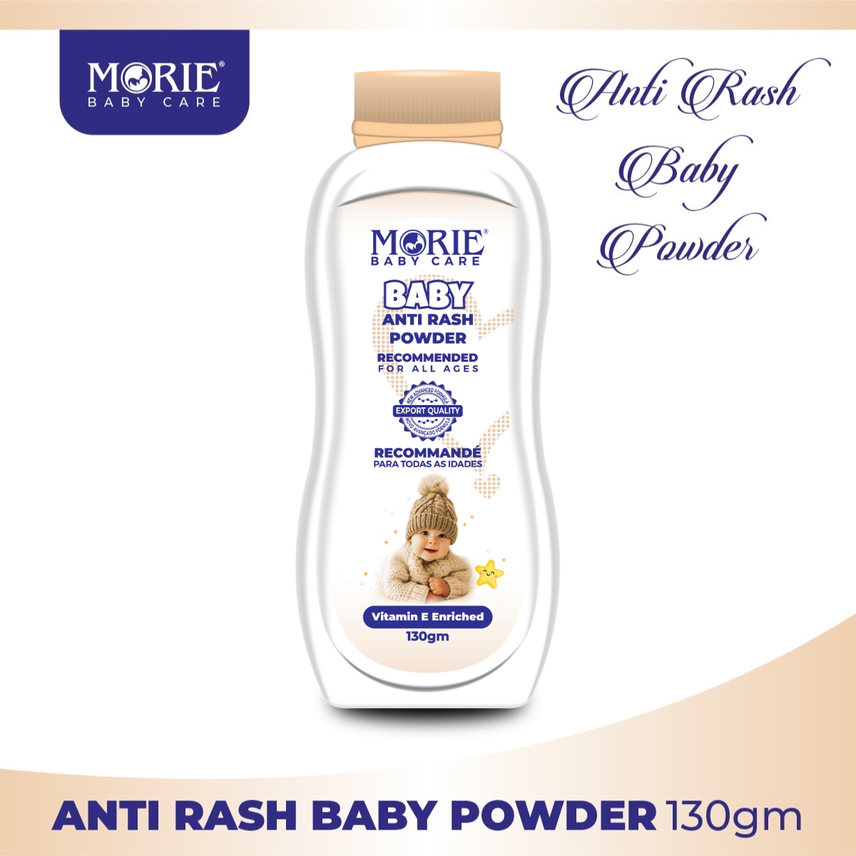 Morie Anti Rash Baby Powder - 130gm | Daraz.pk
