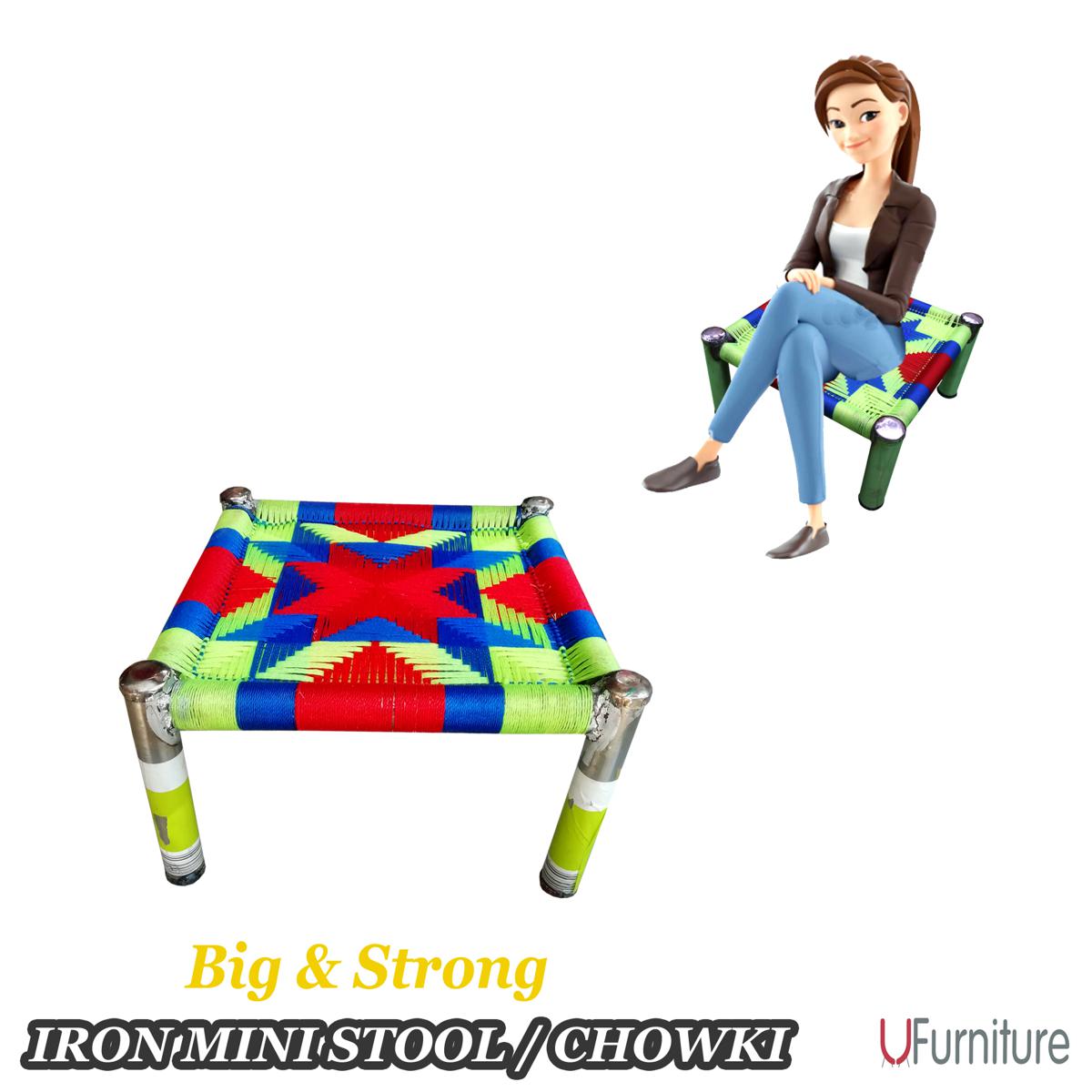 Multi Color Fixed Stool, Iron Peeri, Iron Chowki, Multi Color Iron ...