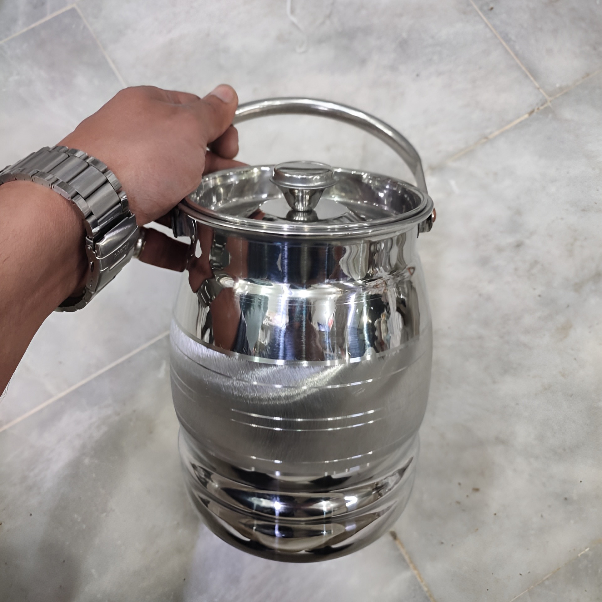 1 Piece Heavy Jar Stainless Steel Canister 1 Liter | Daraz.pk