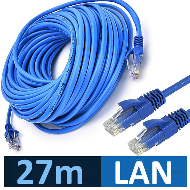 27 meters LAN Cable Fixed Connectors (88 feet) - Long High Standard ...