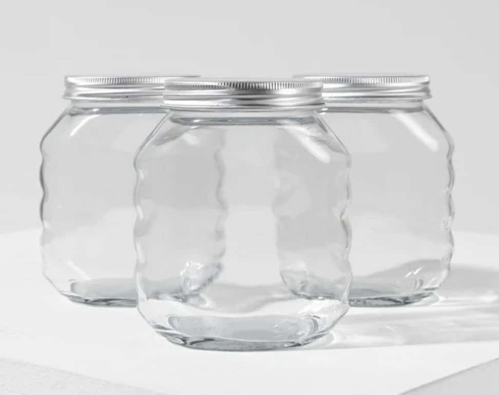 Glass Jar 650ml, Jar for domestic and commercial use, honey jar, spice ...