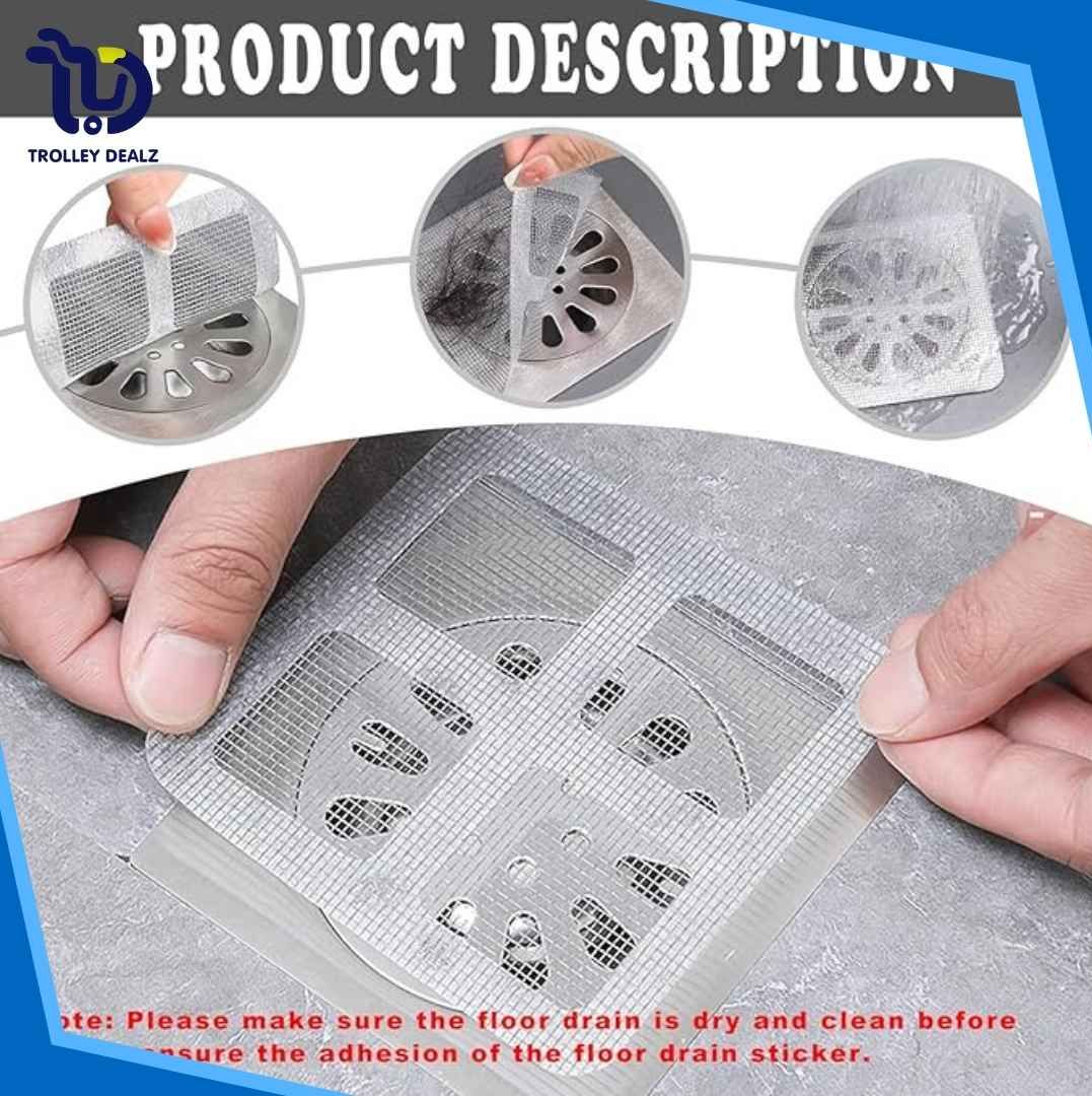 Pack of -10Pis Disposable Floor Drain Sticker Shower Drain Hair Catcher ...