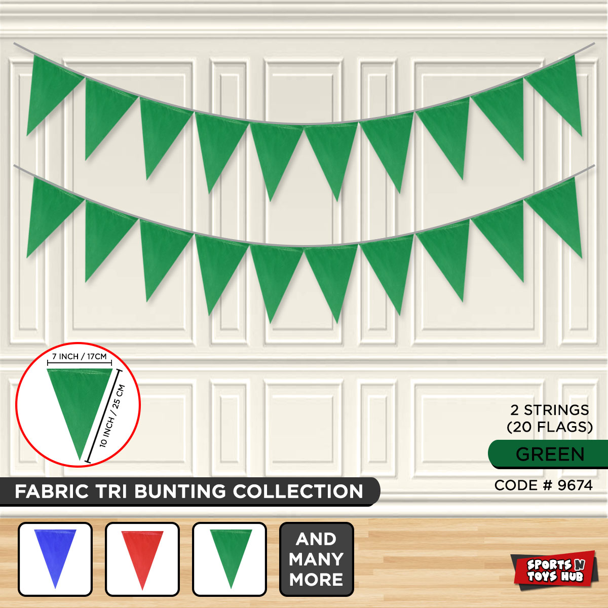 Tri Fabric Hanging Banner Collection, Plain Fabric Bunting Banners Flag ...