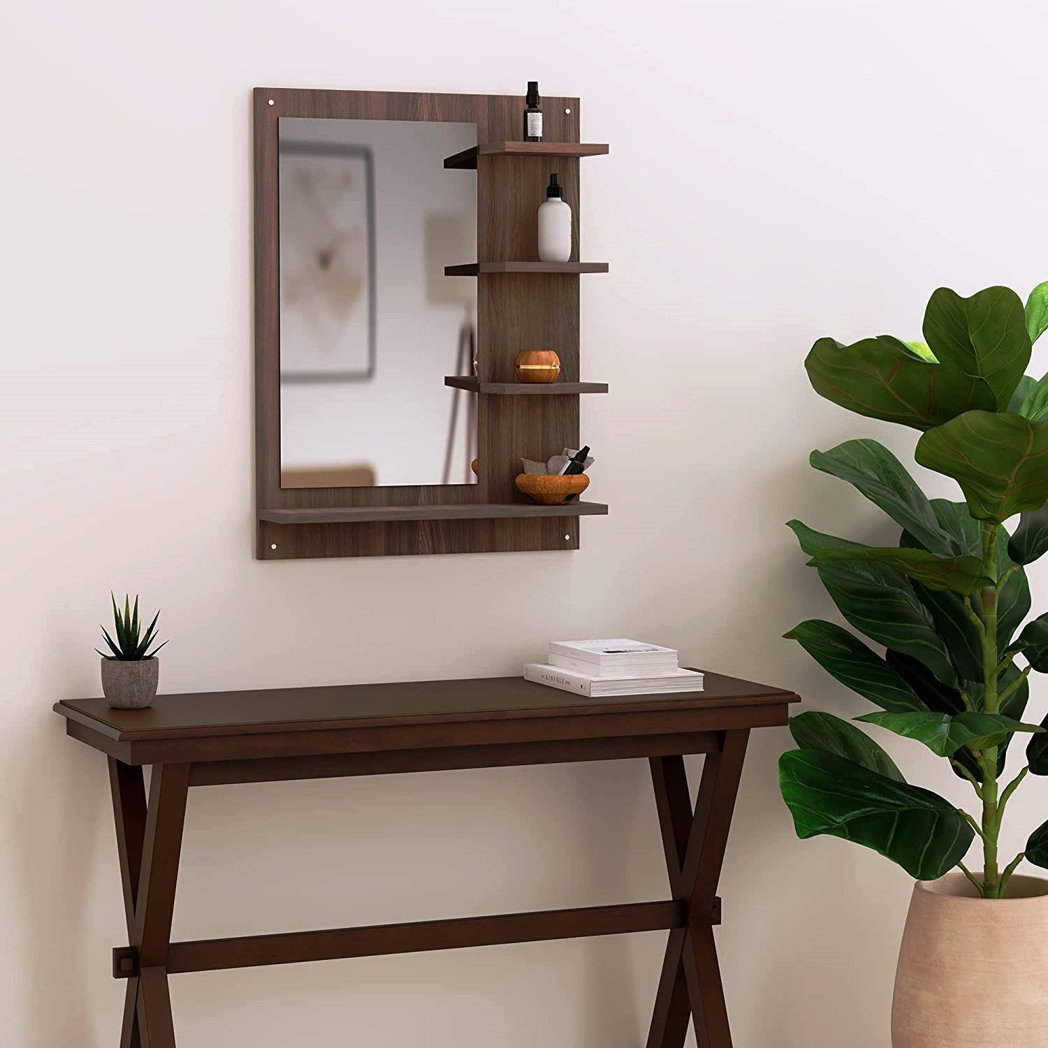 Fabulous DIY Wall Mounted Dressing Table / Wall Mirror With Shelf ...