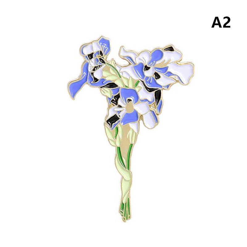 Lapel Pin Badge Van Gogh Sunflower Iris Brooch Flower Hat Pin Metal For ...