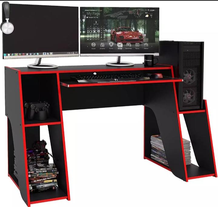 Gaming table Modern Desktop Computer Desk Gaming PC Laptop Desk Work ...