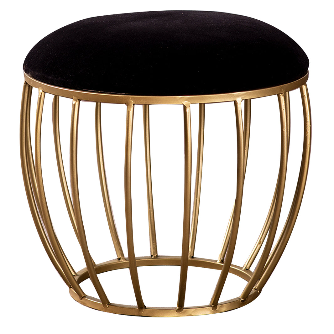 Velvet Cage Metallic Stool in Maroon Color stylish luxury stool | Daraz.pk