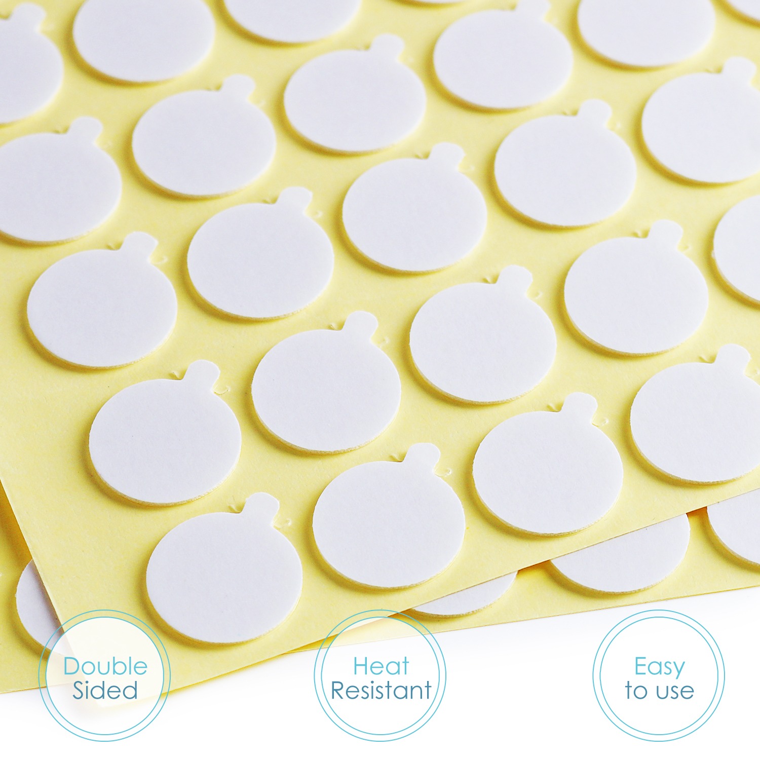 CANDLE WICK STICKERS - CLEAR DOT STICKERS - 20PC , 15mm Candle Wick ...