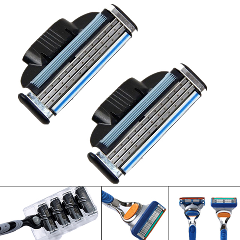 4PCS Mens Razor Blades For Gillette Fusion 3-Layer Refills Shaver ...