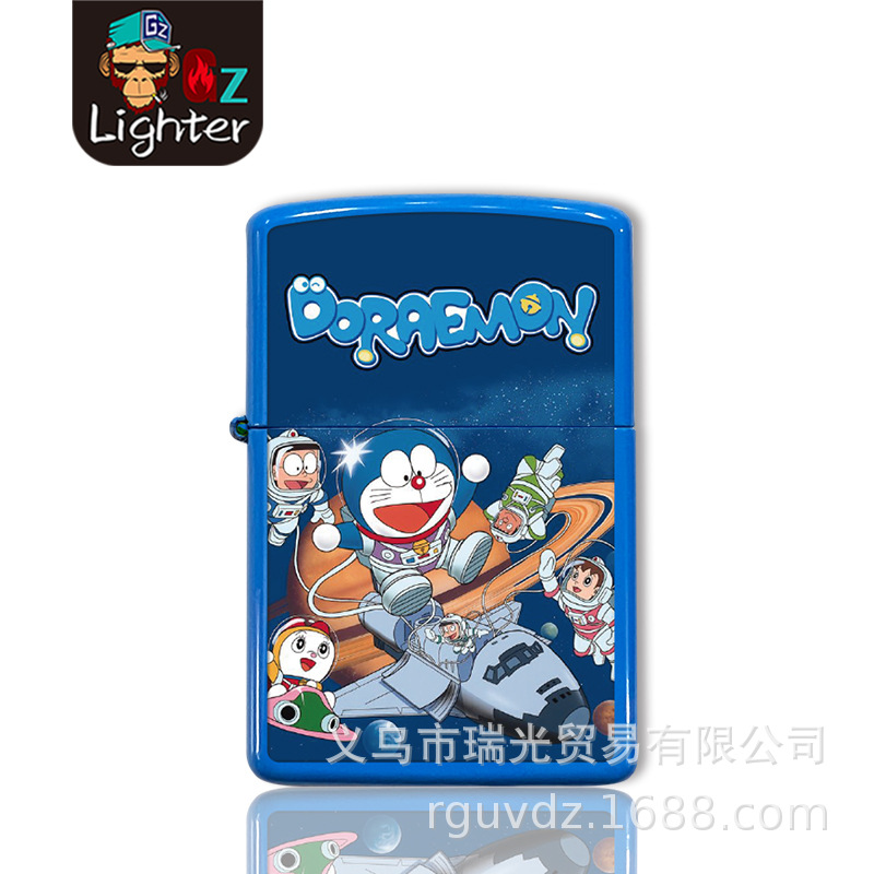 Kerosene Metal Grinding Wheel Lighter Doraemon a Cartoon Comic Series ...