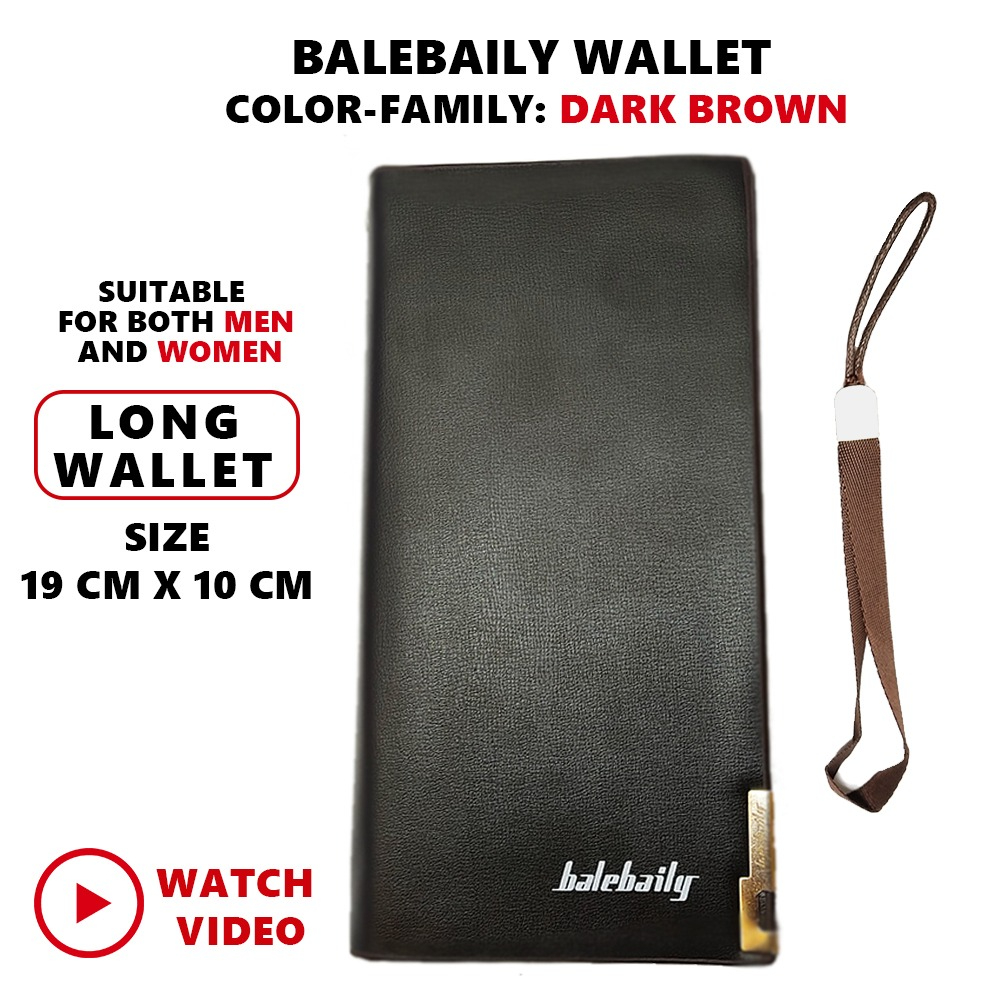 Balebaily PU Leather Men Wallets Purse Long Male Clutch Bifold Zipper ...