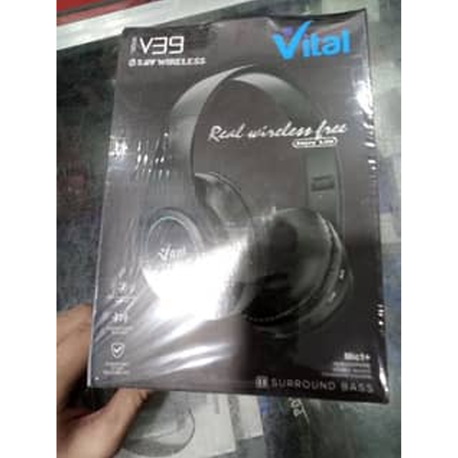 V39 BT Headphone V39 Vital Wireless Black Headphone | Daraz.pk