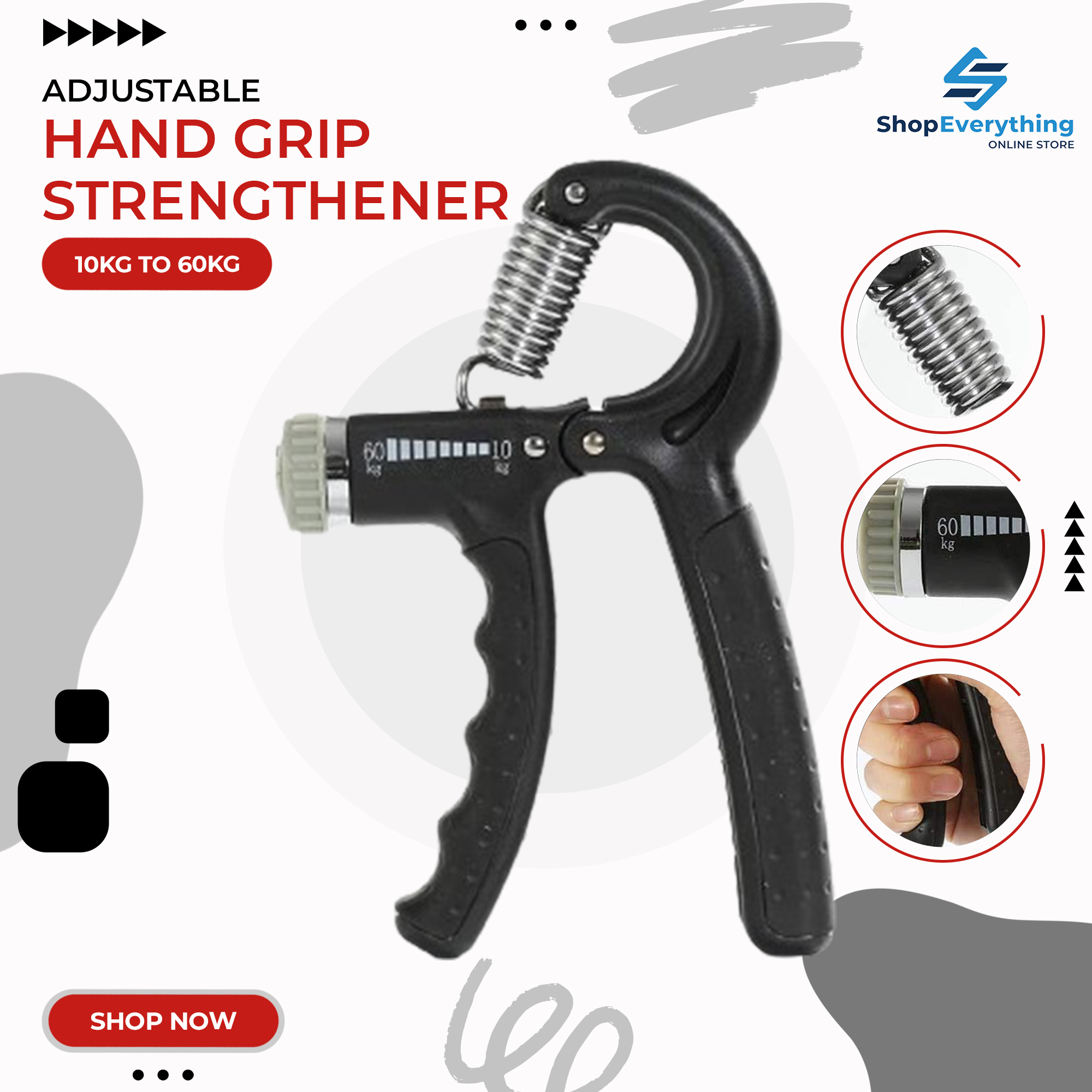 Adjustable Hand Gripper Resistance, Adjustable Hand Grip Power ...