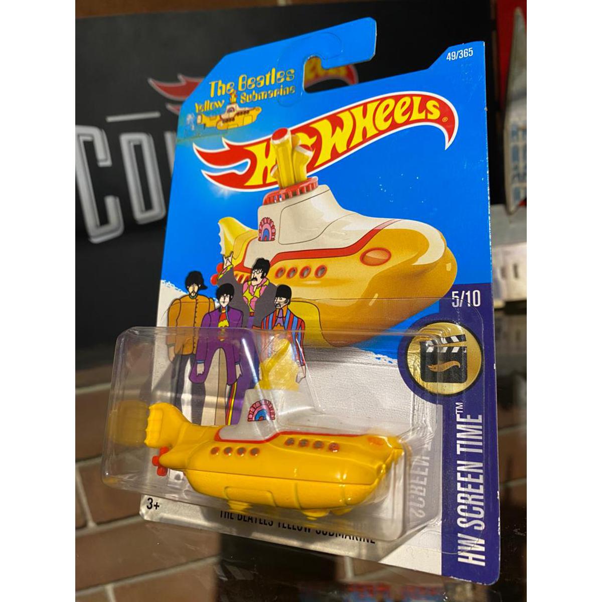 Hotwheels The Beatles Yellow Submarine HW Screen Time Metal Car ellow 49-365 Diescast gift For ...