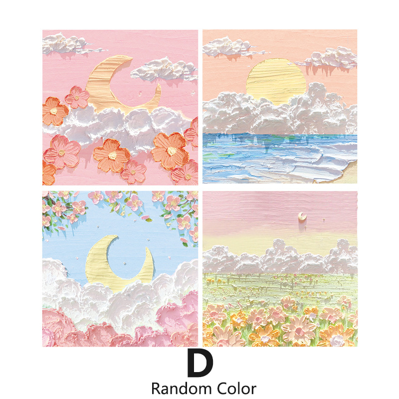 80Sheets Oil painting landscape Writing Paper Sticky Memo Pad Message ...