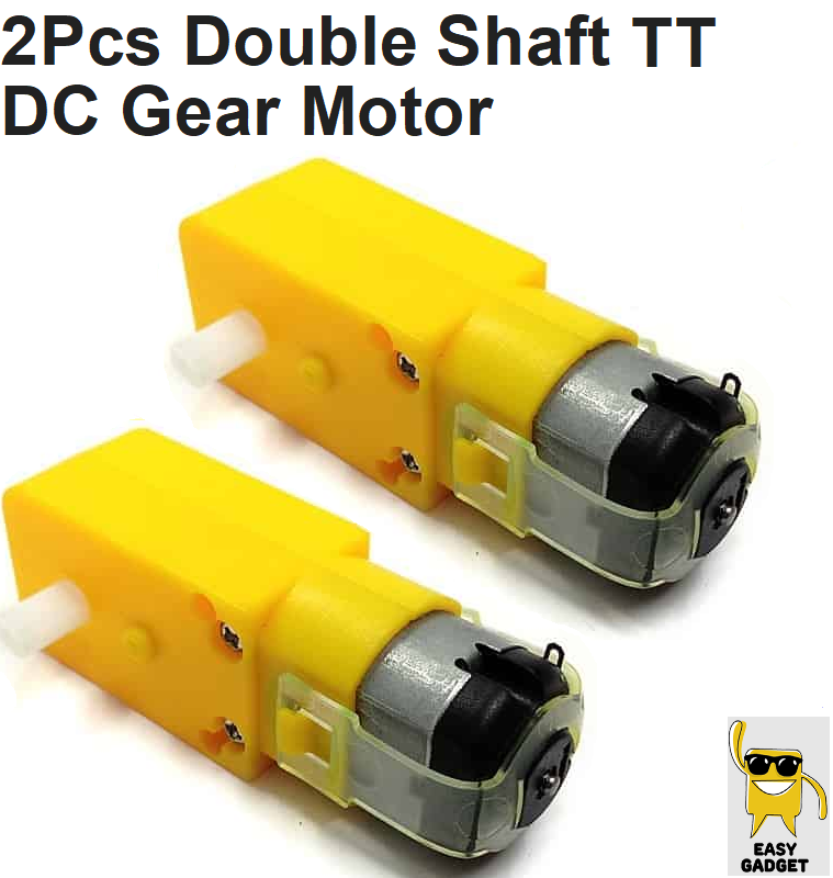 2Pcs Double Shaft 5v Yellow TT Motor DC Robot Gear Motor for DIY ...