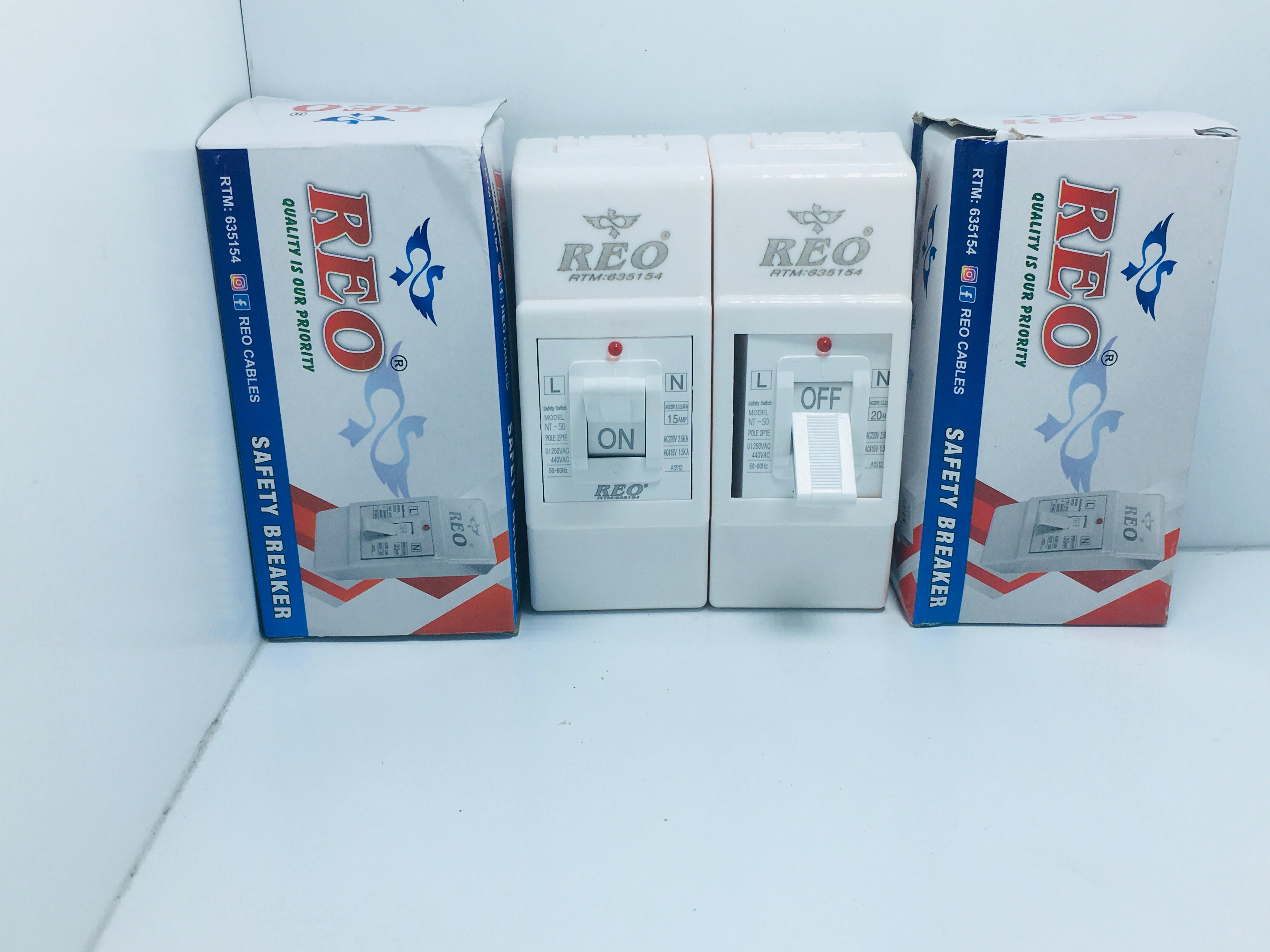 REO SAFETY BREAKER 10 Amp 15Amp to 20 Amp High Quality Safety Breake ...