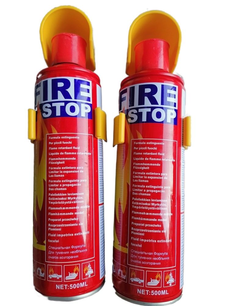 Pack of 2 Fire Stop Extinguisher spray 1000ml Portable Pre-Filled Car ...
