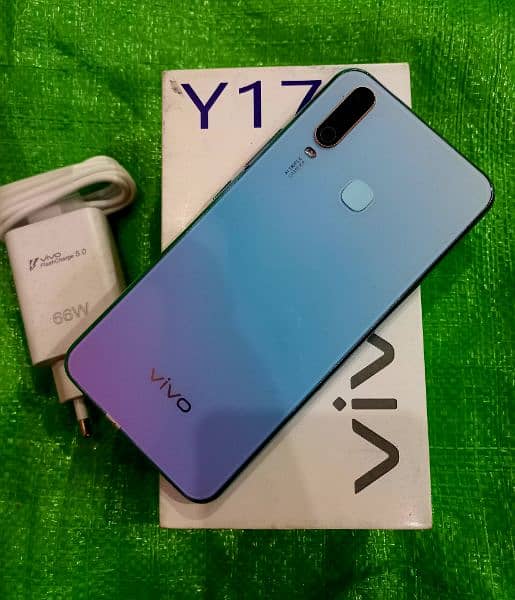 Vivo Y17 New 4Gb Ram 128Gb Rom Only Mobile With Charger Cover Protector And Packaging Box PTA ...